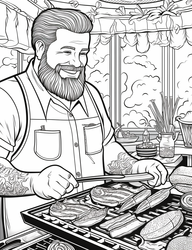 Color Craftables | Coloring Pages | Holiday - Fathers Day - Barbecue Grill