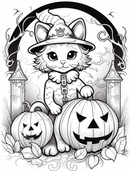 Color Craftables | Coloring Pages | Holiday - Halloween - Black Cats