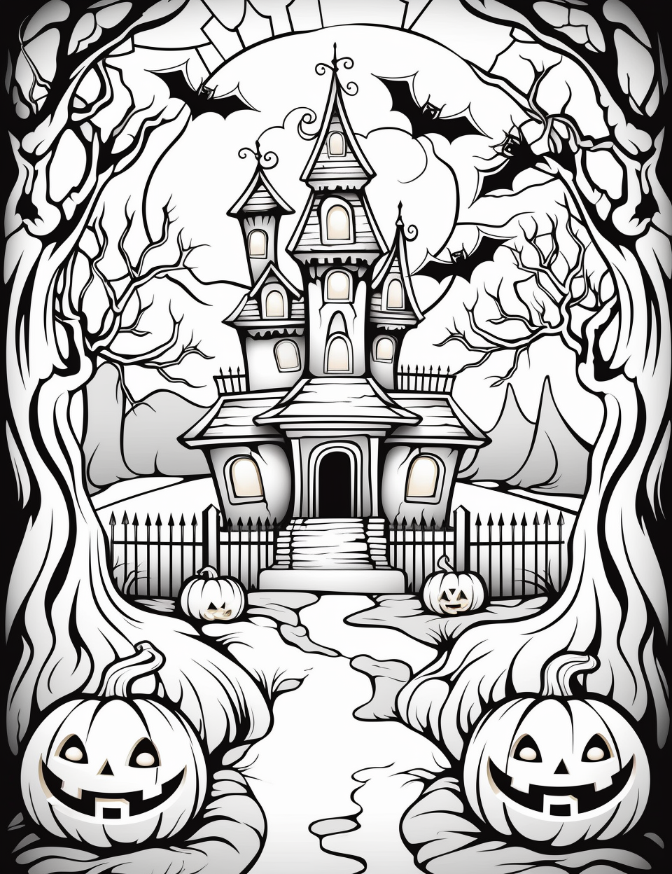 Color Craftables | Coloring Pages | Holiday - Halloween - Haunted Houses