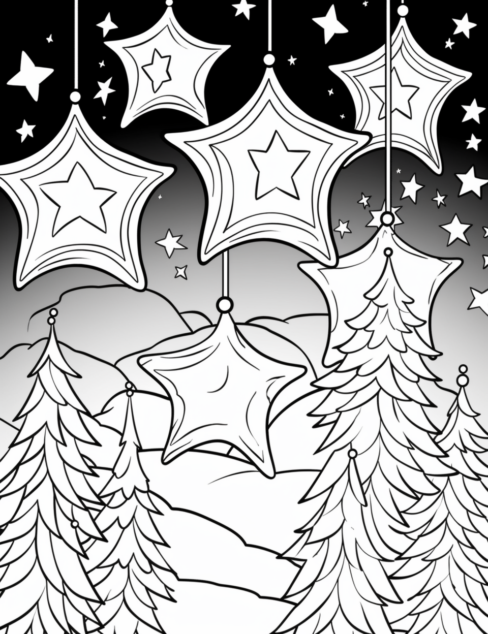 Color Craftables | Coloring Pages | Holiday - Christmas - Stars