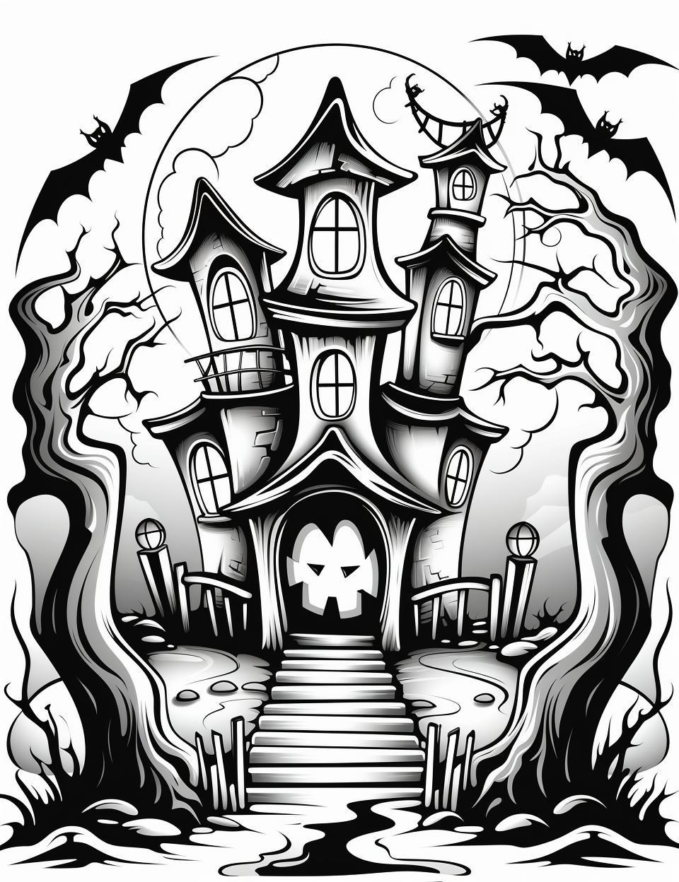 Color Craftables | Coloring Pages | Holiday - Halloween - Haunted Houses