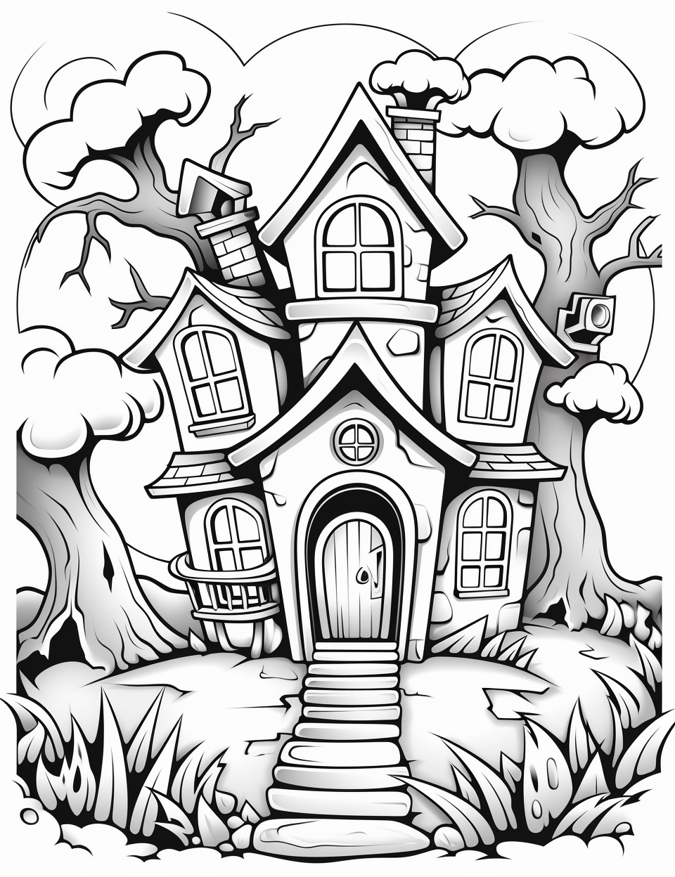 Color Craftables | Coloring Pages | Holiday - Halloween - Haunted Houses