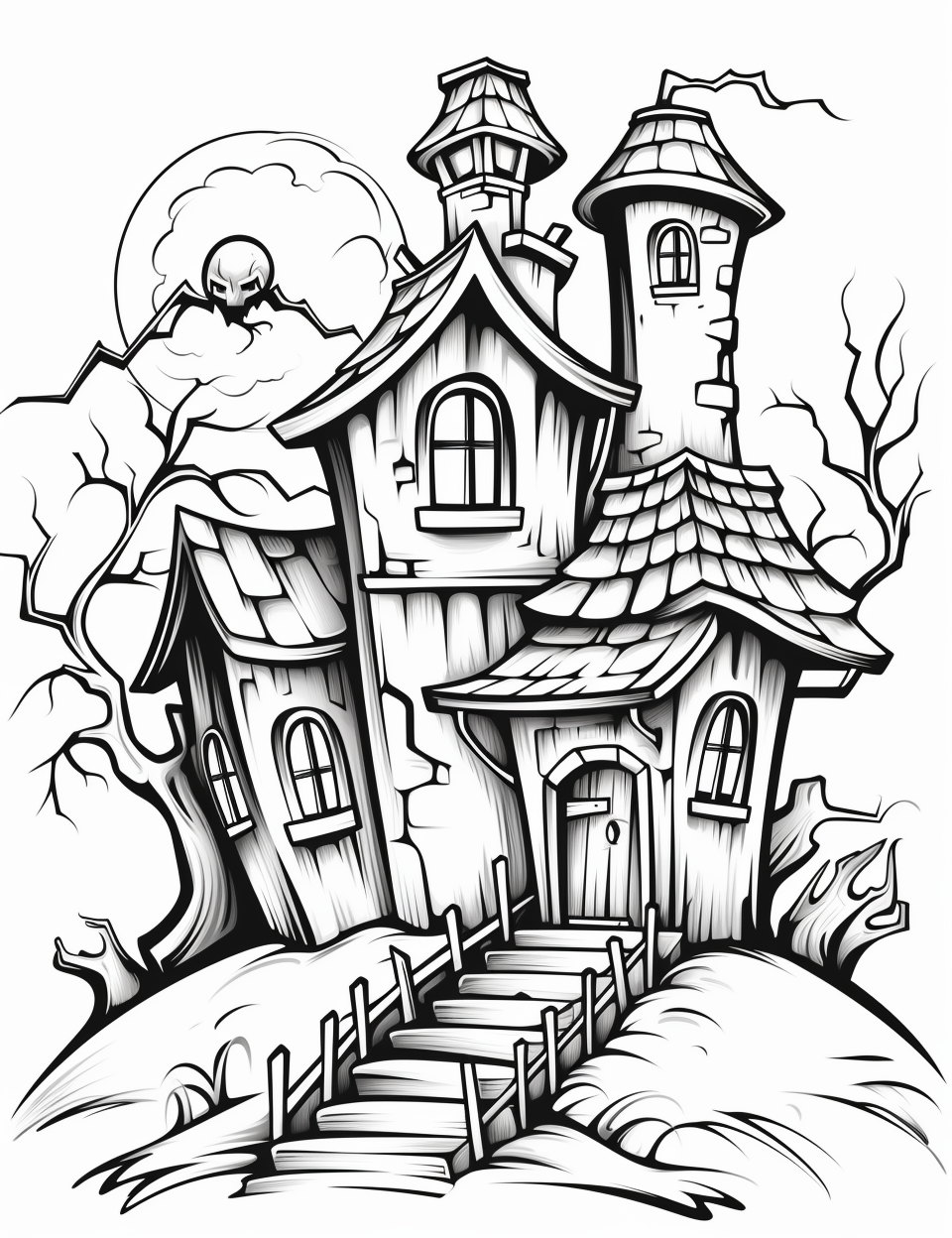 Color Craftables | Coloring Pages | Holiday - Halloween - Haunted Houses