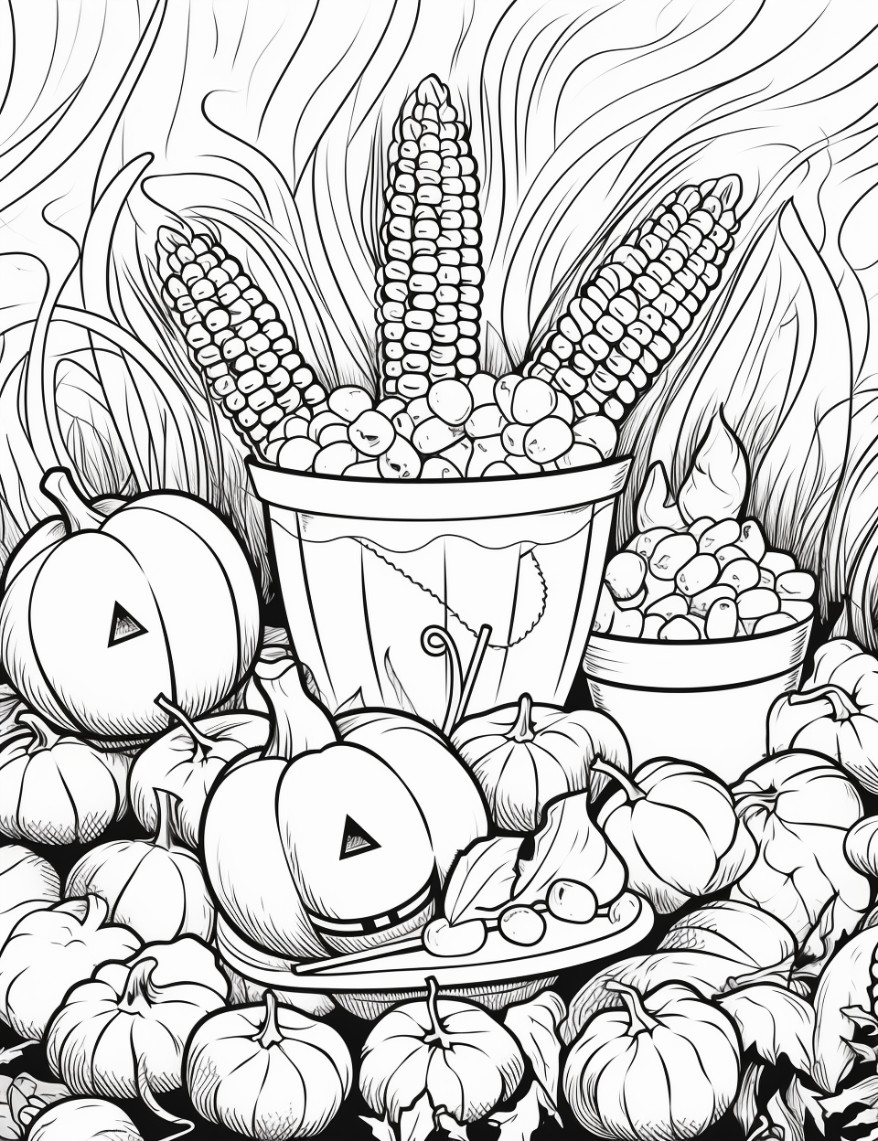 Color Craftables | Coloring Pages | Colorful Candy Corn Coloring Pages