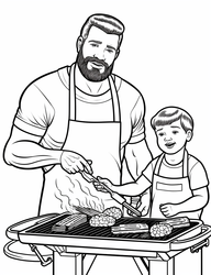 Color Craftables | Coloring Pages | Holiday - Fathers Day - Barbecue Grill