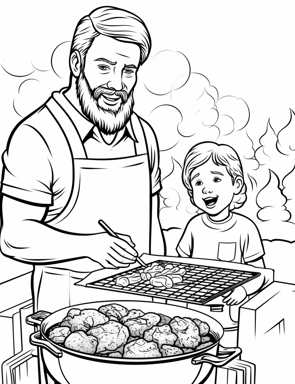 Color Craftables | Coloring Pages | Holiday - Fathers Day - Barbecue Grill