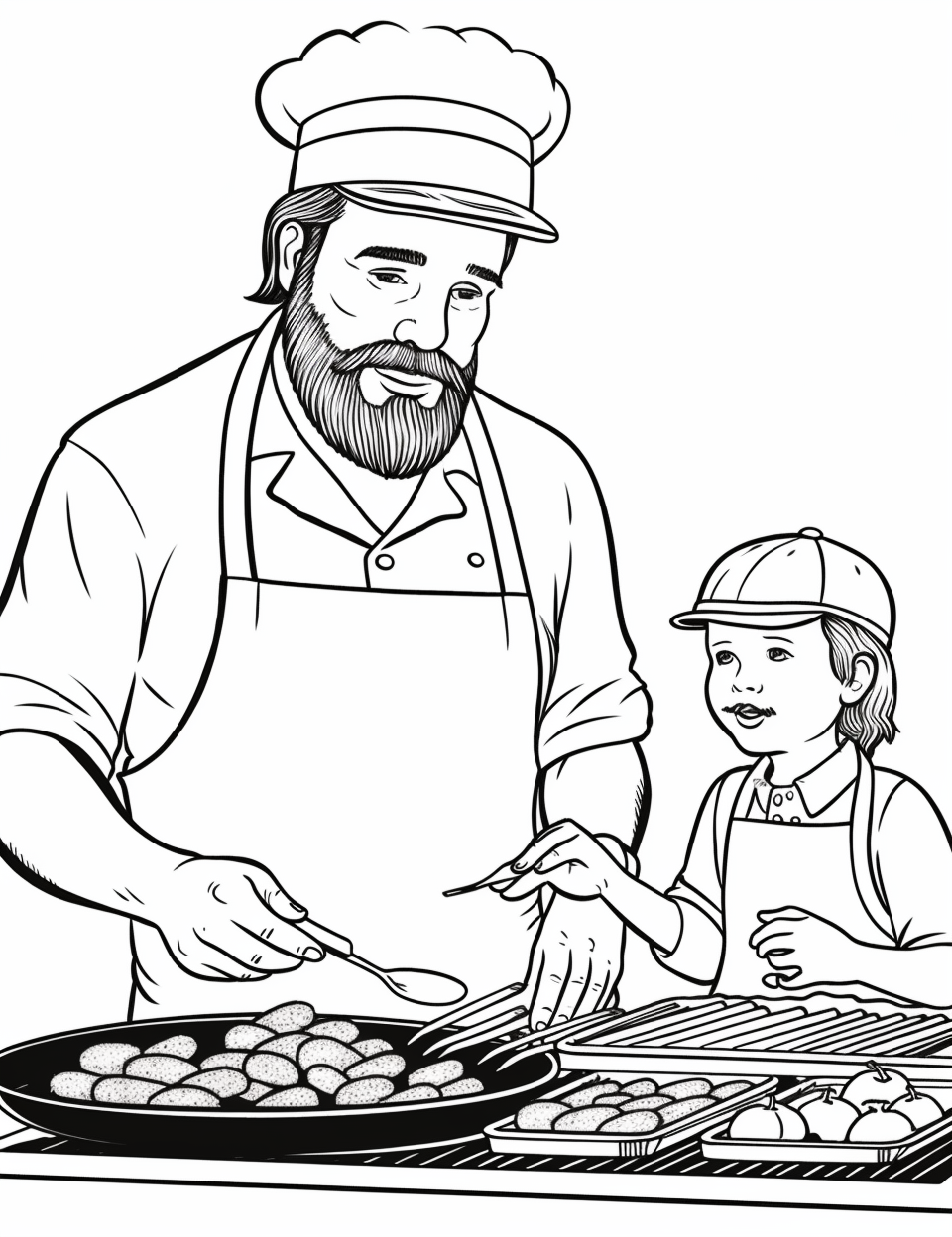 Color Craftables | Coloring Pages | Holiday - Fathers Day - Barbecue Grill