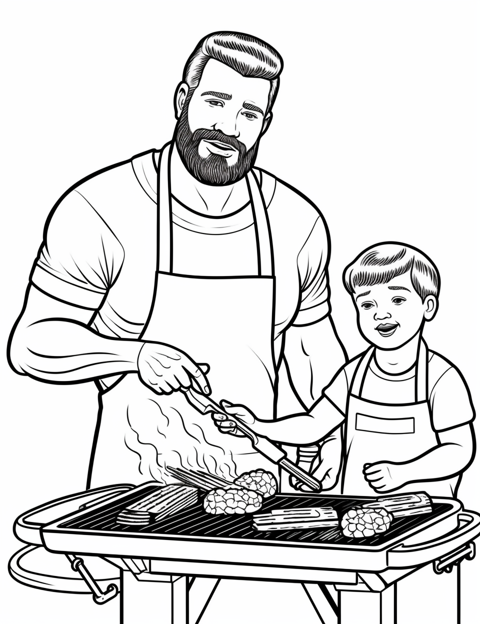 Color Craftables | Coloring Pages | Holiday - Fathers Day - Barbecue Grill