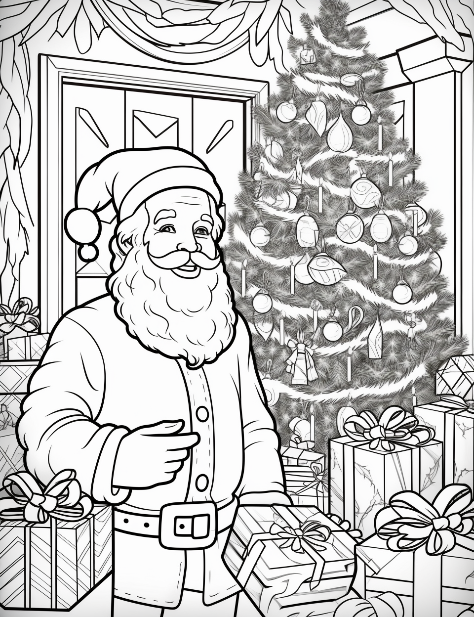 Color Craftables | Coloring Pages | Holiday - Christmas - Santa Claus