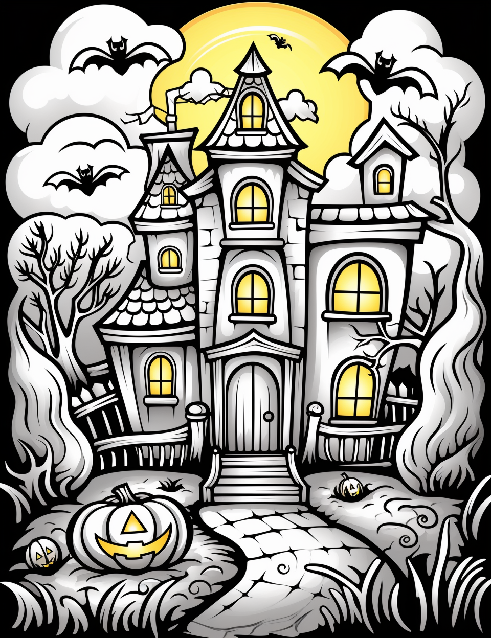 Color Craftables | Coloring Pages | Holiday - Halloween - Haunted Houses