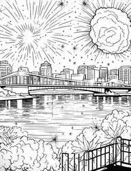 Color Craftables | Coloring Pages | Holiday - 4th of July - Fireworks