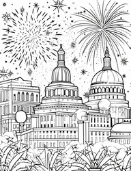 Color Craftables | Coloring Pages | Holiday - 4th of July - Fireworks
