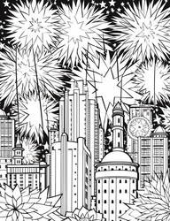 Color Craftables | Coloring Pages | Holiday - 4th of July - Fireworks
