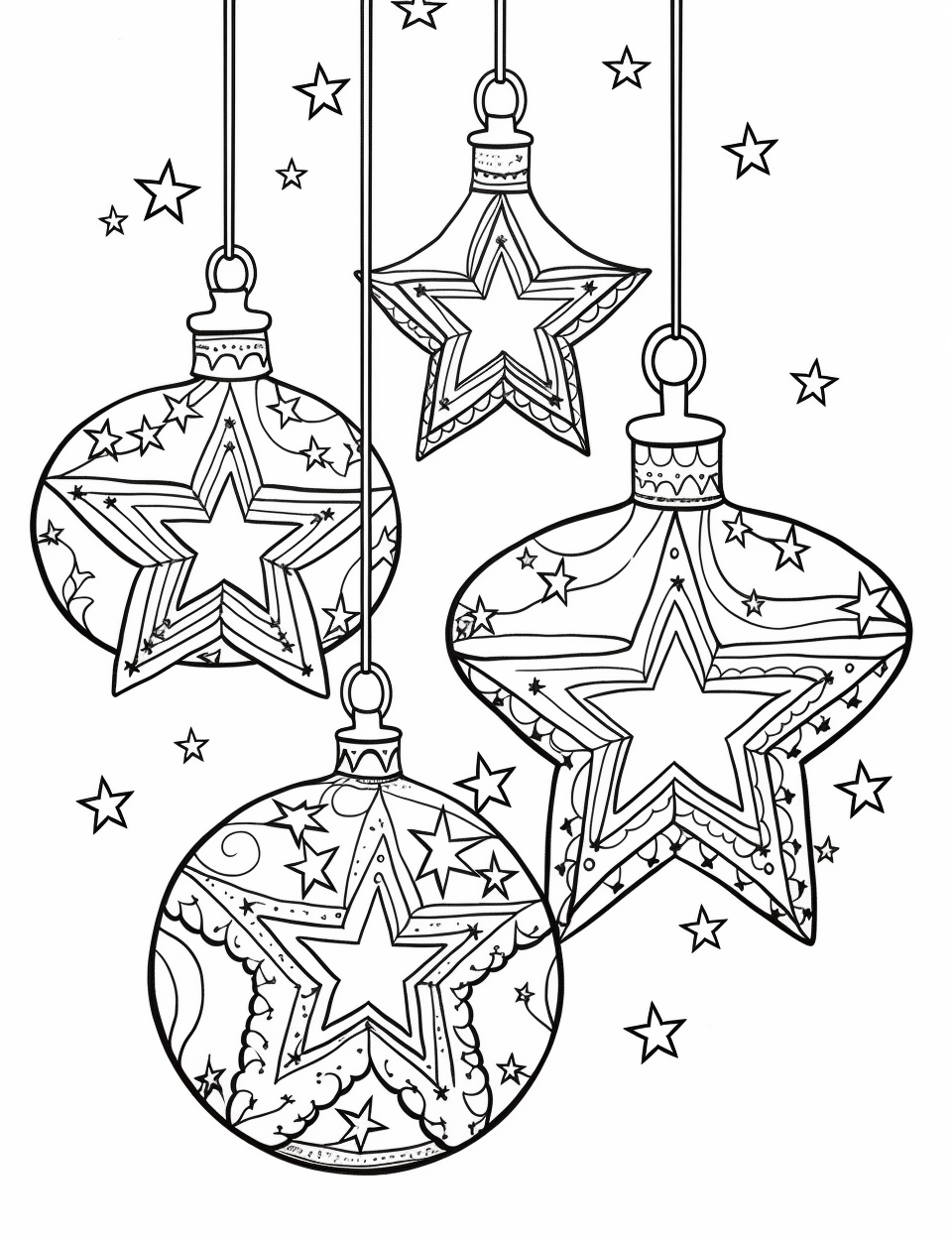 Color Craftables | Coloring Pages | Holiday - Christmas - Stars