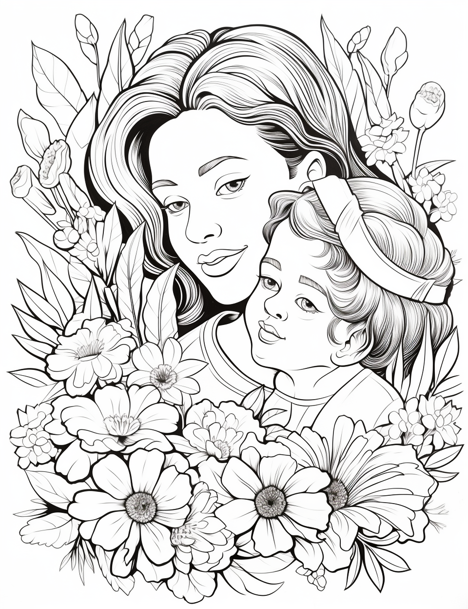 Color Craftables | Coloring Pages | Holiday - Mothers Day - Mother and ...