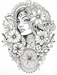 Color Craftables | Coloring Pages | Bohemian & Hippie - Symbols ...