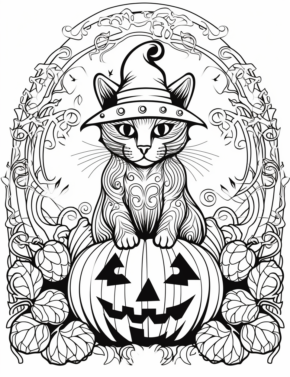 Color Craftables | Coloring Pages | Holiday - Halloween - Black Cats
