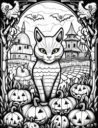 Color Craftables | Coloring Pages | Holiday - Halloween - Black Cats