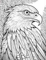 Color Craftables | Coloring Pages | Holiday - 4th of July - Bald Eagle
