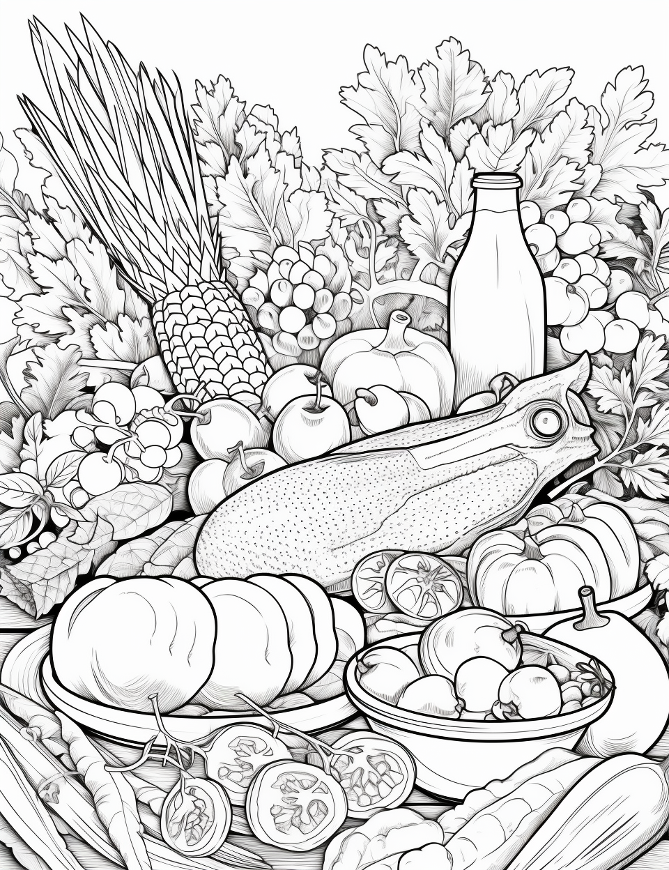 Color Craftables | Coloring Pages | Thanksgiving Stuffing Coloring Page