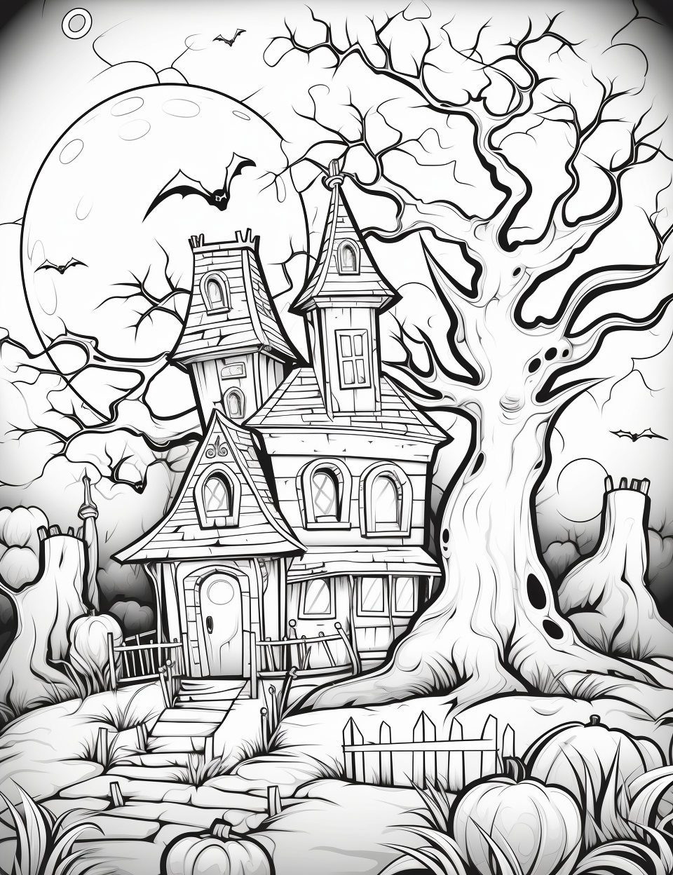 Color Craftables | Coloring Pages | Full Moon Halloween Coloring Pages