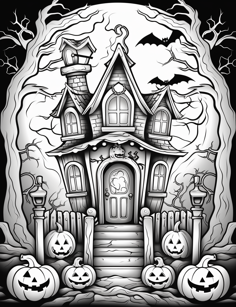Color Craftables | Coloring Pages | Holiday - Halloween - Haunted Houses