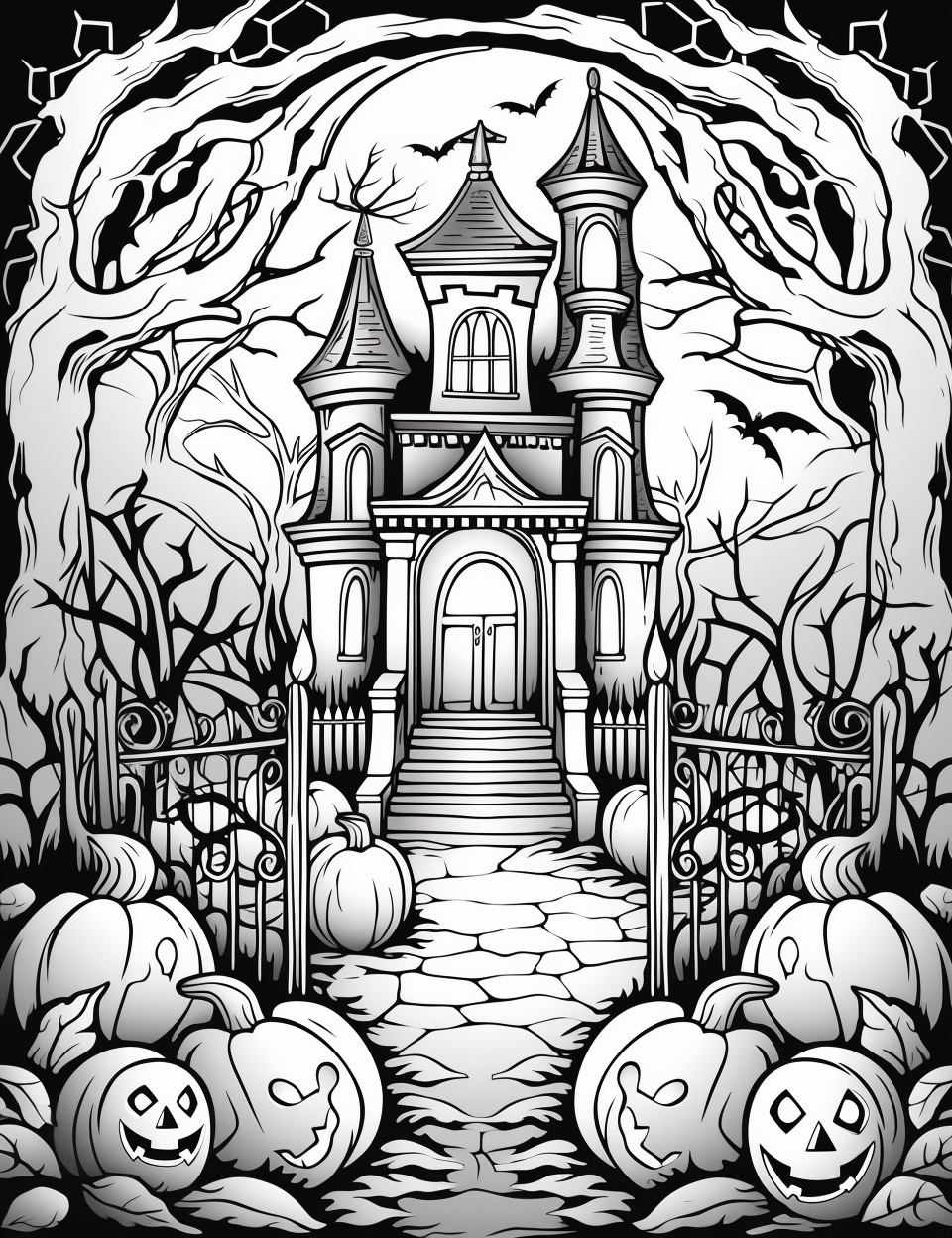 Color Craftables | Coloring Pages | Holiday - Halloween - Haunted Houses