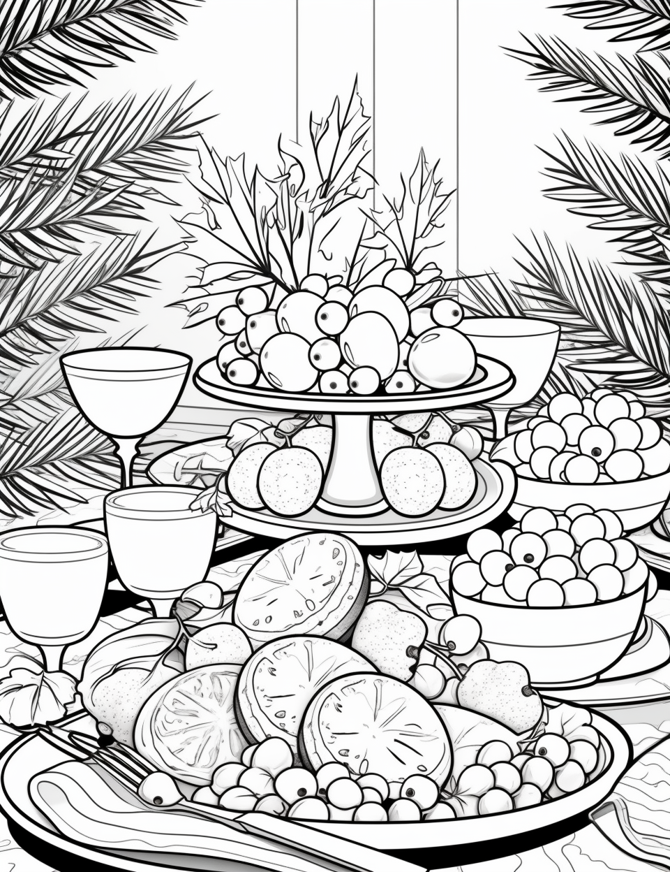 Color Craftables | Coloring Pages | Festive Holiday Feasts Coloring Pages