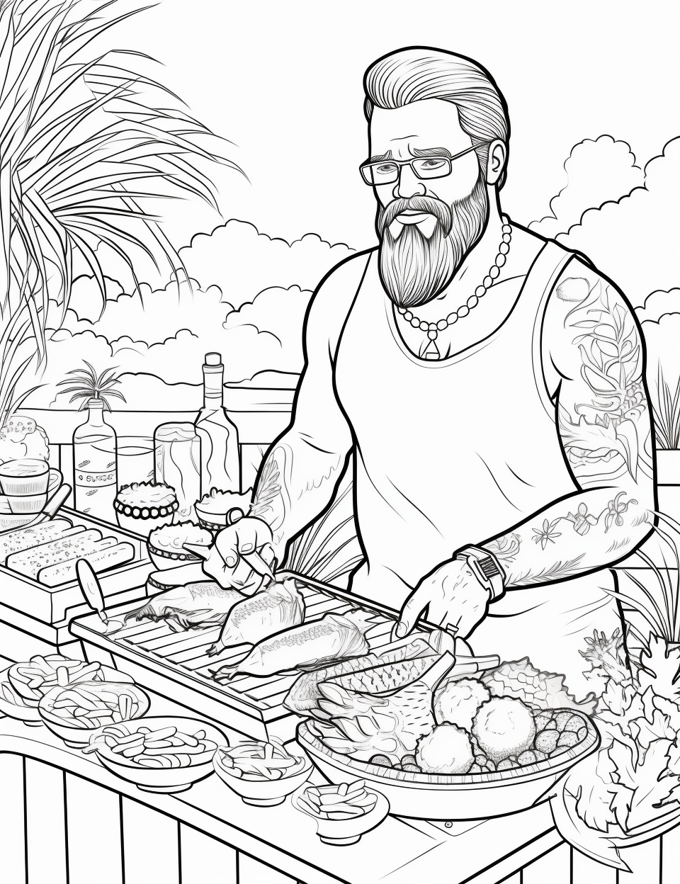 Color Craftables | Coloring Pages | Holiday - Fathers Day - Barbecue Grill