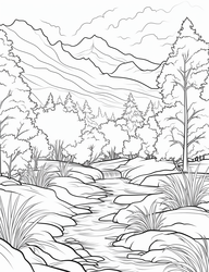 Color Craftables | Coloring Pages | Nature - Landscapes - Valley