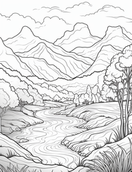 Color Craftables | Coloring Pages | Nature - Landscapes - Valley