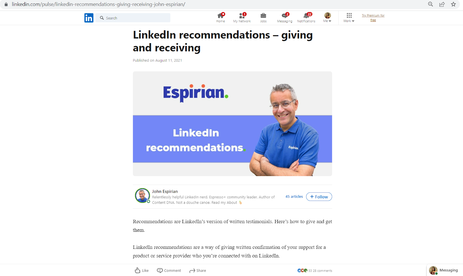 How to Write and Ask for LinkedIn Recommendations: Free Templates and ...