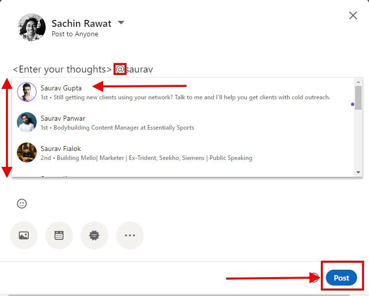 How to Tag Someone on Linkedin - Before & After Posting [Fastest Way]