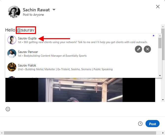 How to Tag Someone on Linkedin - Before & After Posting [Fastest Way]