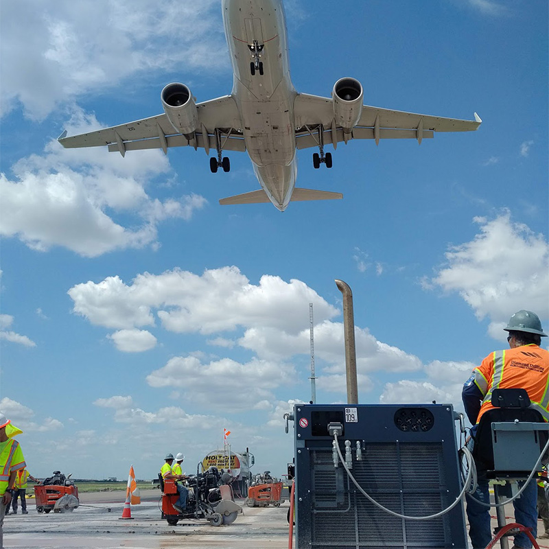Airport Runway Sawing & Rehab Services | Diamond Drilling & Sawing Co