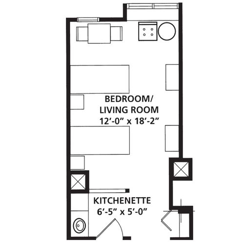 Mifflin Court - Double Studio