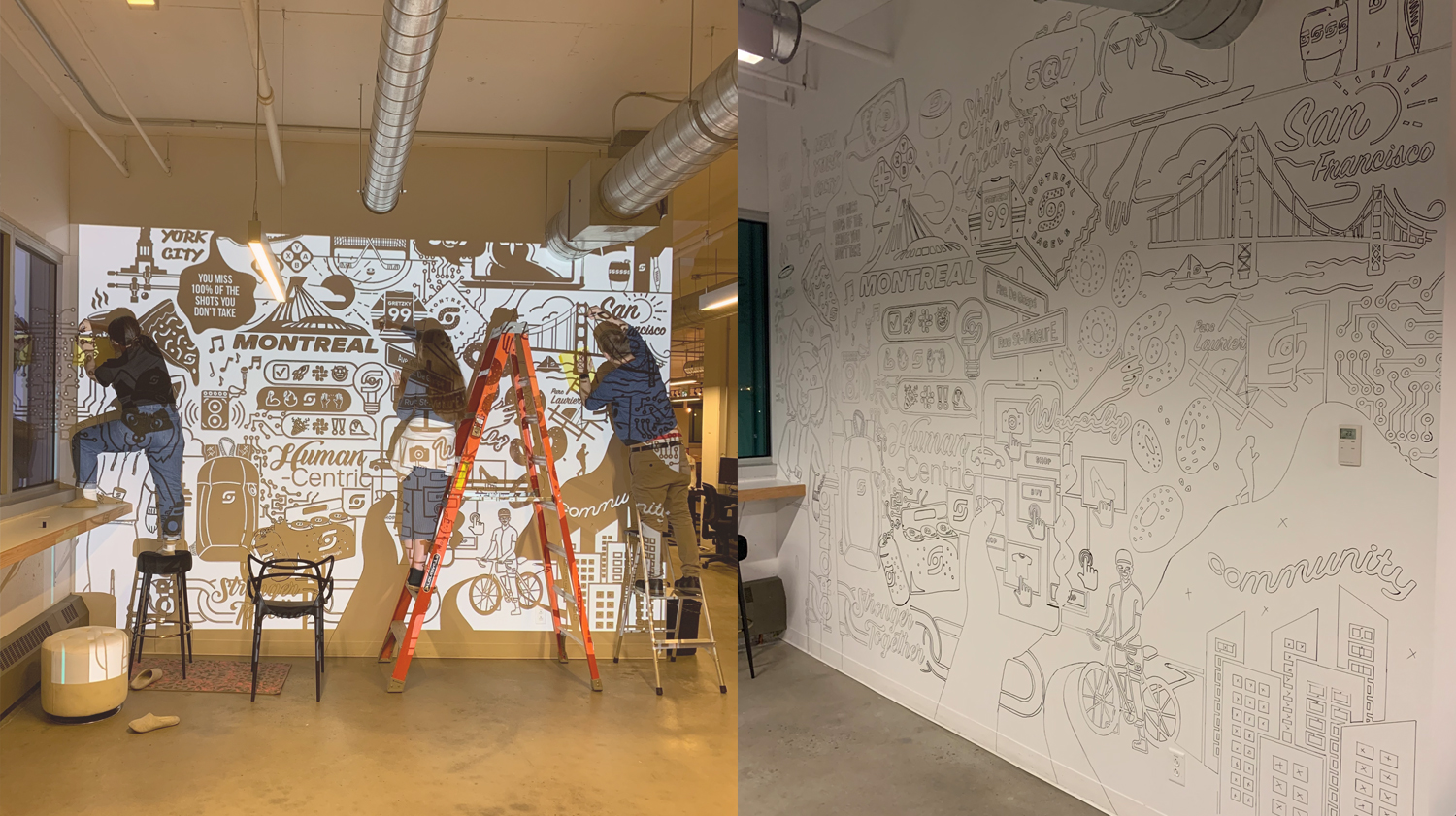 Sharethrough Employees Created a Collaborative Office Mural, the Result ...