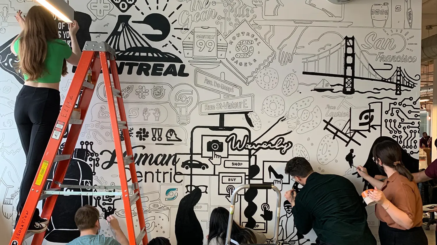 Sharethrough Employees Created a Collaborative Office Mural, the Result ...