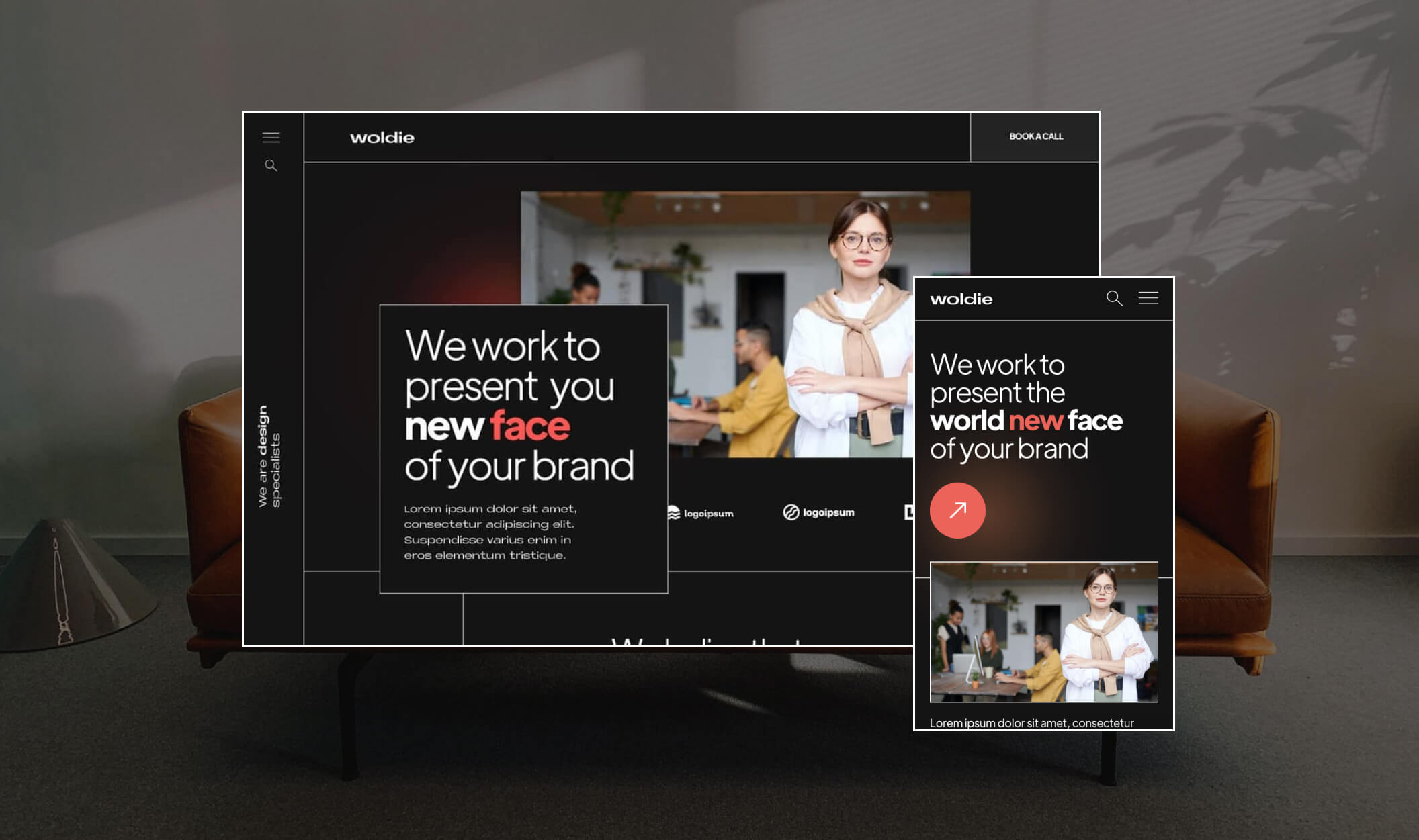 Woldie case study | Edwin Webflow Template