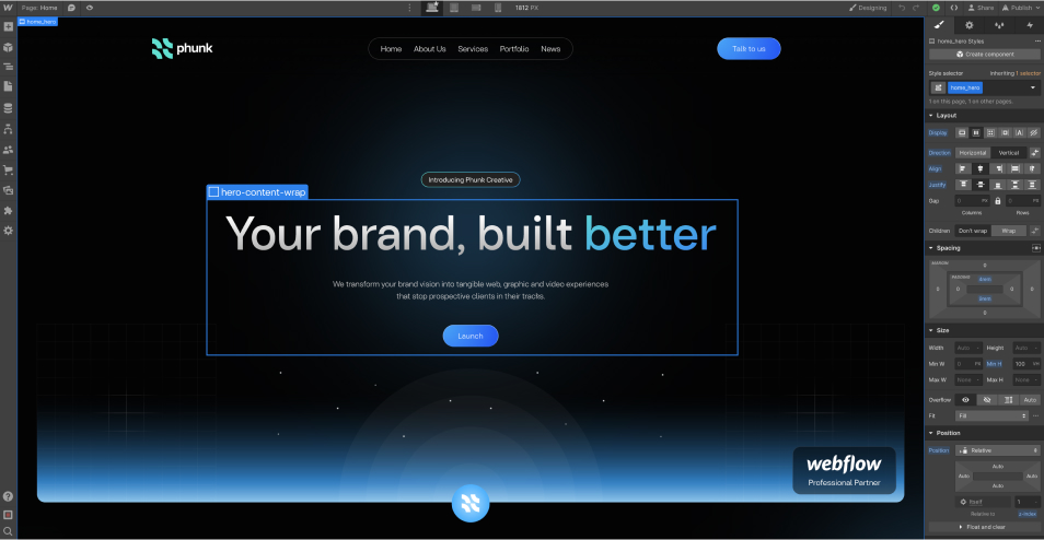 Official Webflow Partners | Webflow Development by Phunk Creative