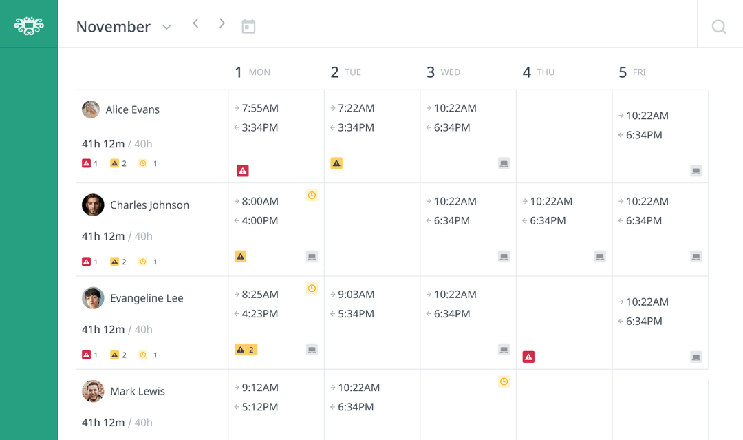 Time & Track Employees Attendance - Easy Clock in/out System | Calamari