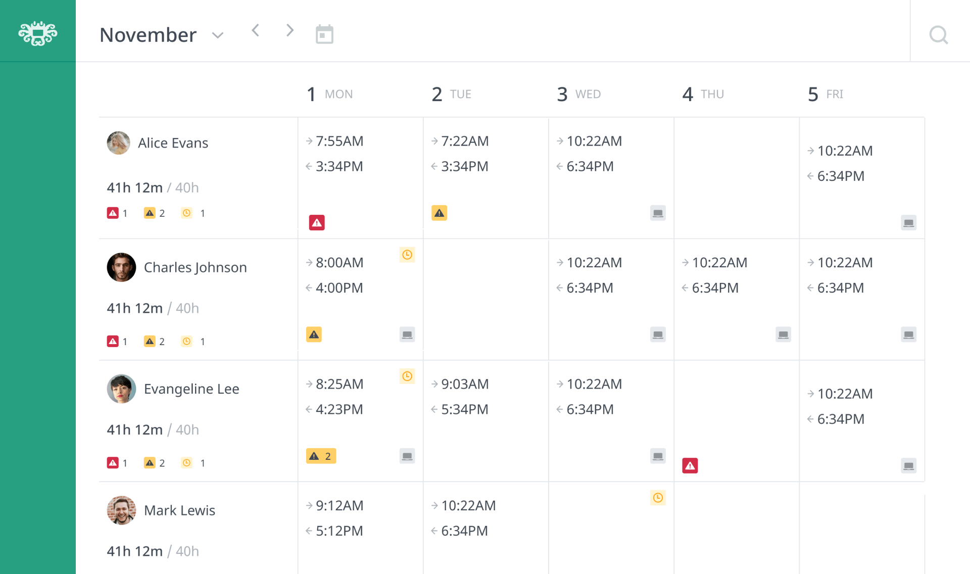 Time & Track Employees Attendance - Easy Clock in/out System | Calamari