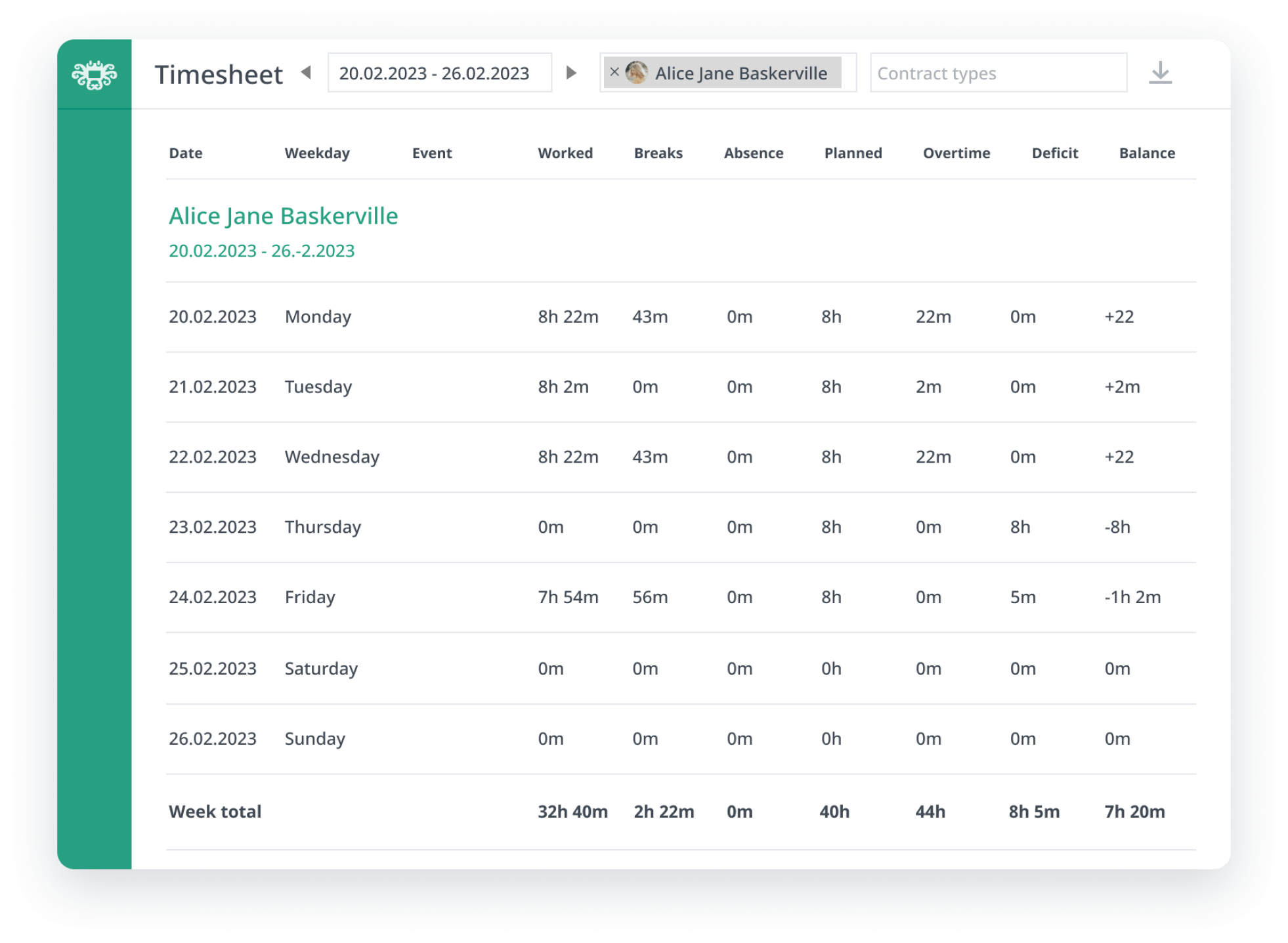 Online Timesheets - Attendance management software online - Calamari