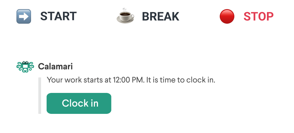 Track Time Off and Attendance with Slack | Calamari