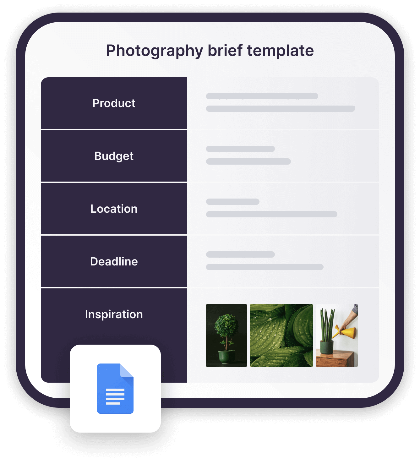 Free resources to help grow your brand 🚀 | Photographer brief template