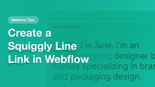 How to Create Moving Squiggly Line Links in Webflow: A Step-by-Step ...