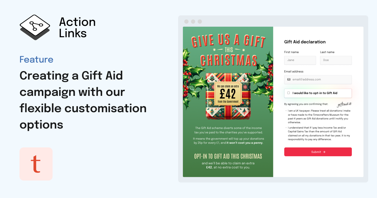 Creating a Gift Aid campaign with our flexible customisation options ...