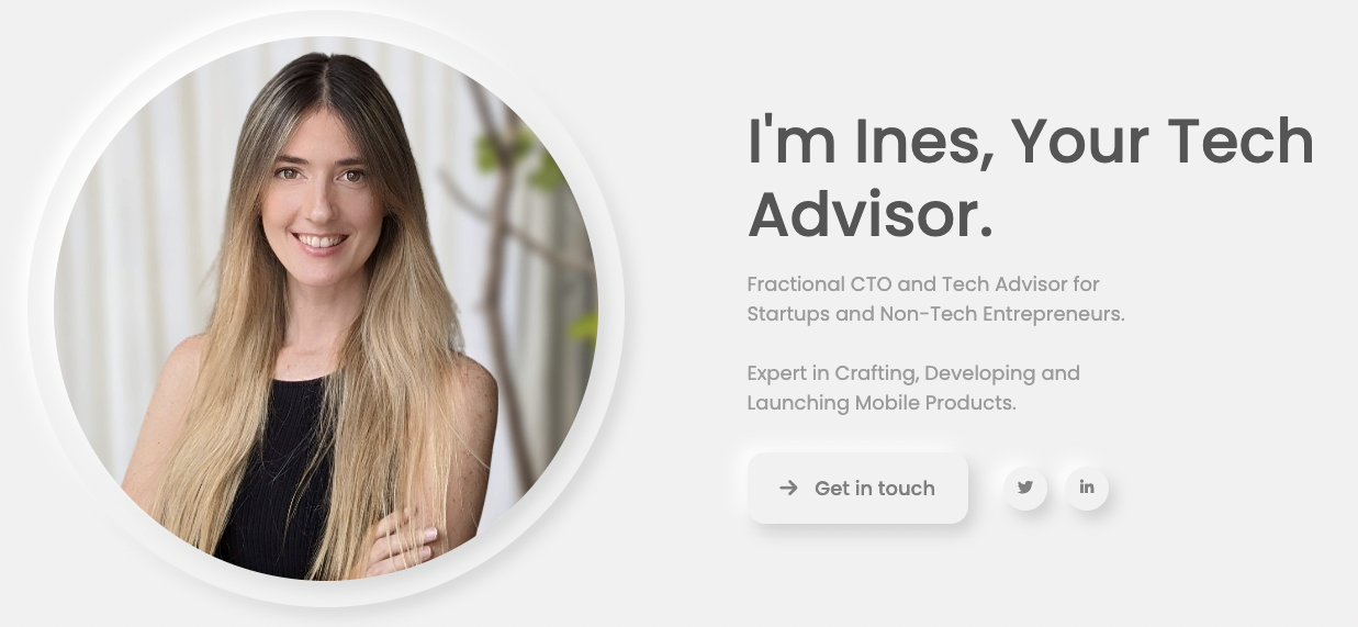 Ines The Techie - Tech Advisor for Non-Tech Entrepreneurs