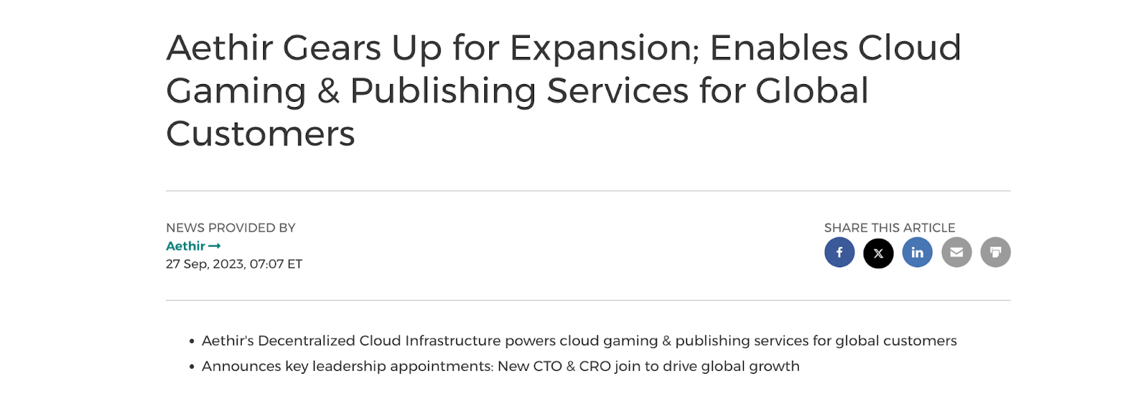 A Look Back at Aethir's Remarkable 2023 - Aethir