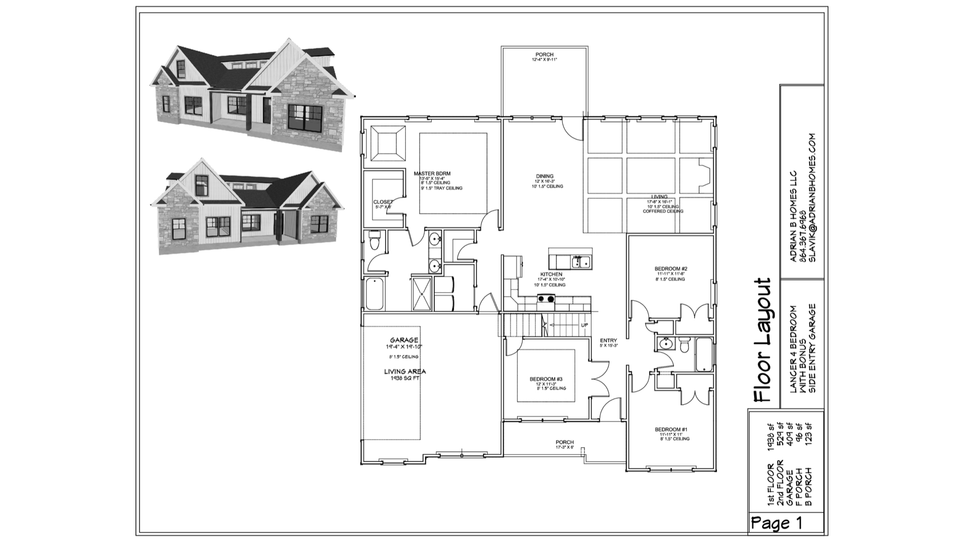 Floor Plan: Lancer | Adrian B. Homes LLC